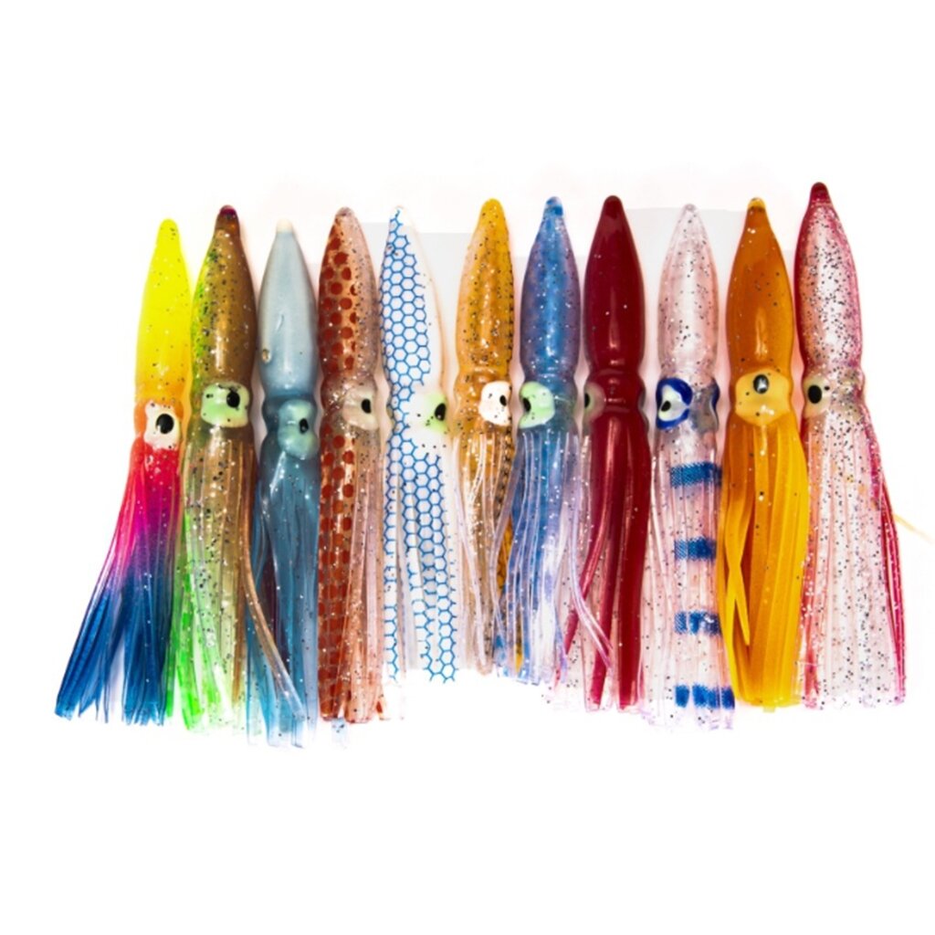 20шт Кальмары Юбки Рыболовные Приманки Мягкие Осьминоги Приманка Красочный Троллинг Рыболовная Приманка Морская Рыболовная Снасть Прочная