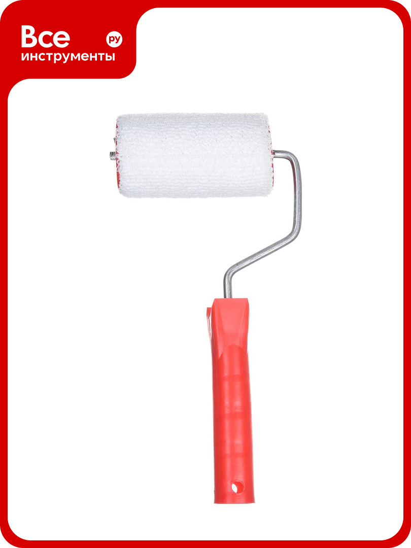 Велюровый бесшовный белый валик Петрович 100мм, ворс 4-5мм П118-100 4100008244