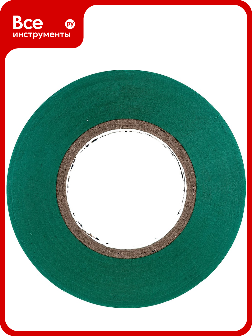 Изолента Unibob ПВХ, 19 мм х 20 м, 150 мкм, зеленая 211756