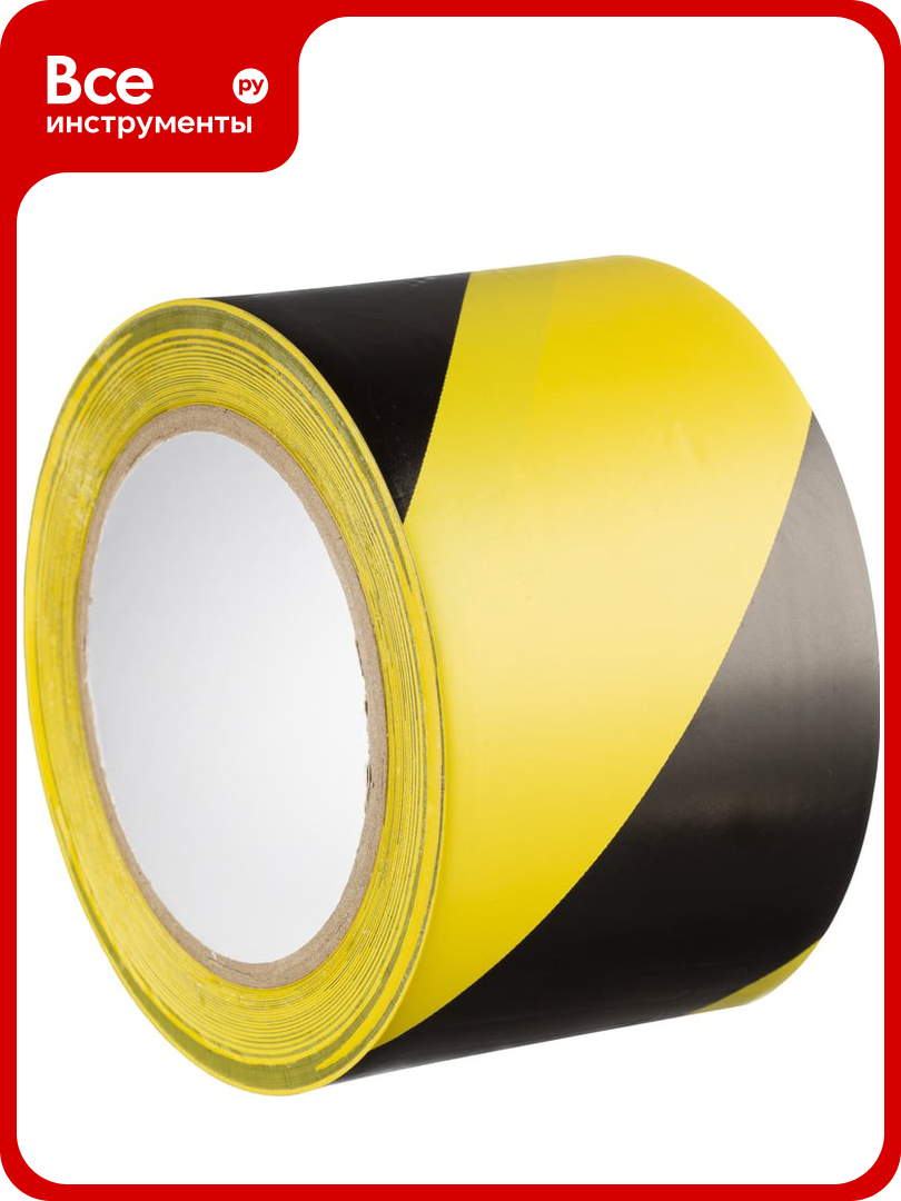 Лента ПВХ для разметки Mehlhose GmbH толщина 150 мкм цвет желто-черный 100 мм х 33 м KMSW10033