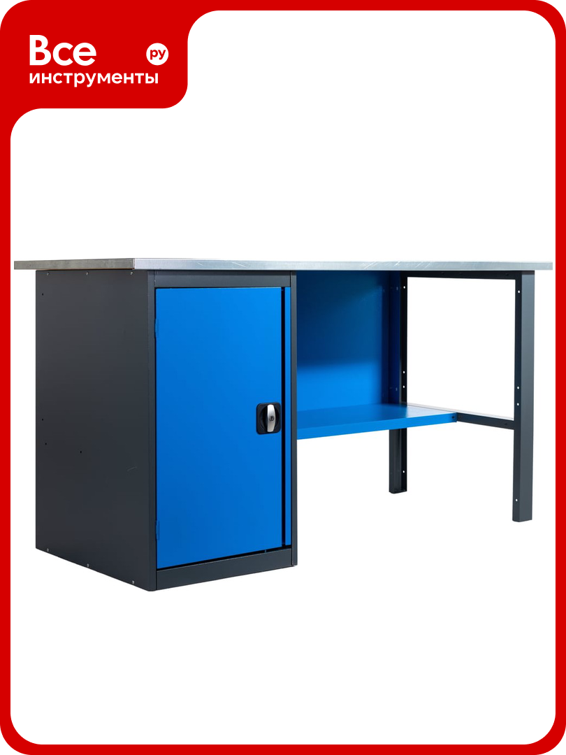 Верстак с тумбой Gigant 1600х685х850 ВТ(Россия), нагрузка 300кг, столешница 25мм МДФ, G-ВТ-1.6