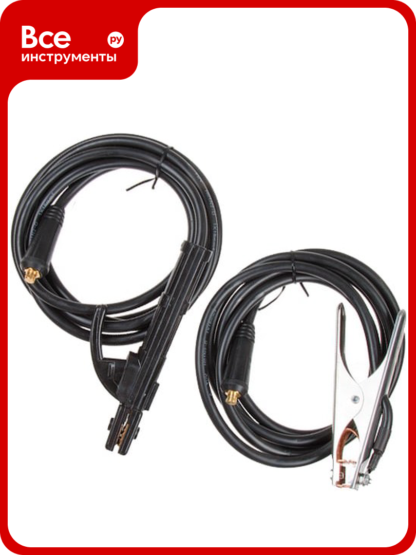 Комплект сварочный для MMA, 200А, 3 м, разъем DX25 SOLARIS WA-4211, для mma до 200а