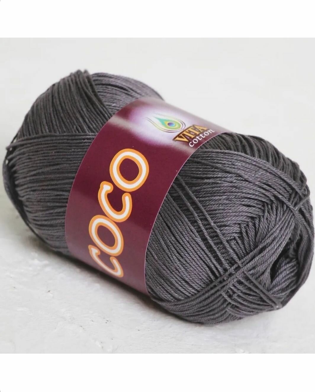 Пряжа Vita Coco, для вязания, спицами, крючком, хлопок, 1 моток