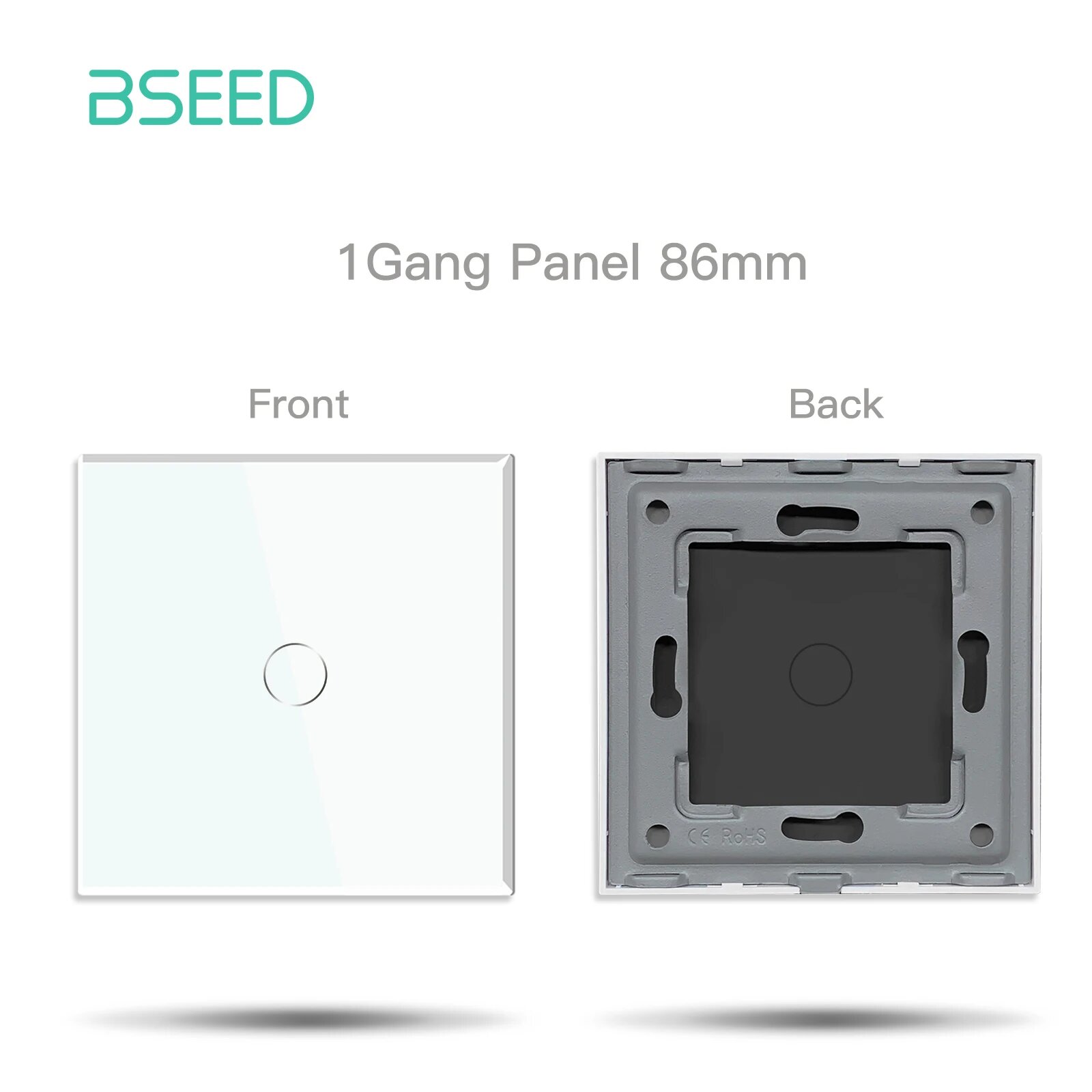 Умный выключатель BSEED Zigbee 1/2/3 клавиш 1G Only Panel White