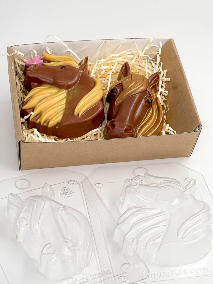 Две Лошадки Набор пластиковых форм для мыла и шоколада