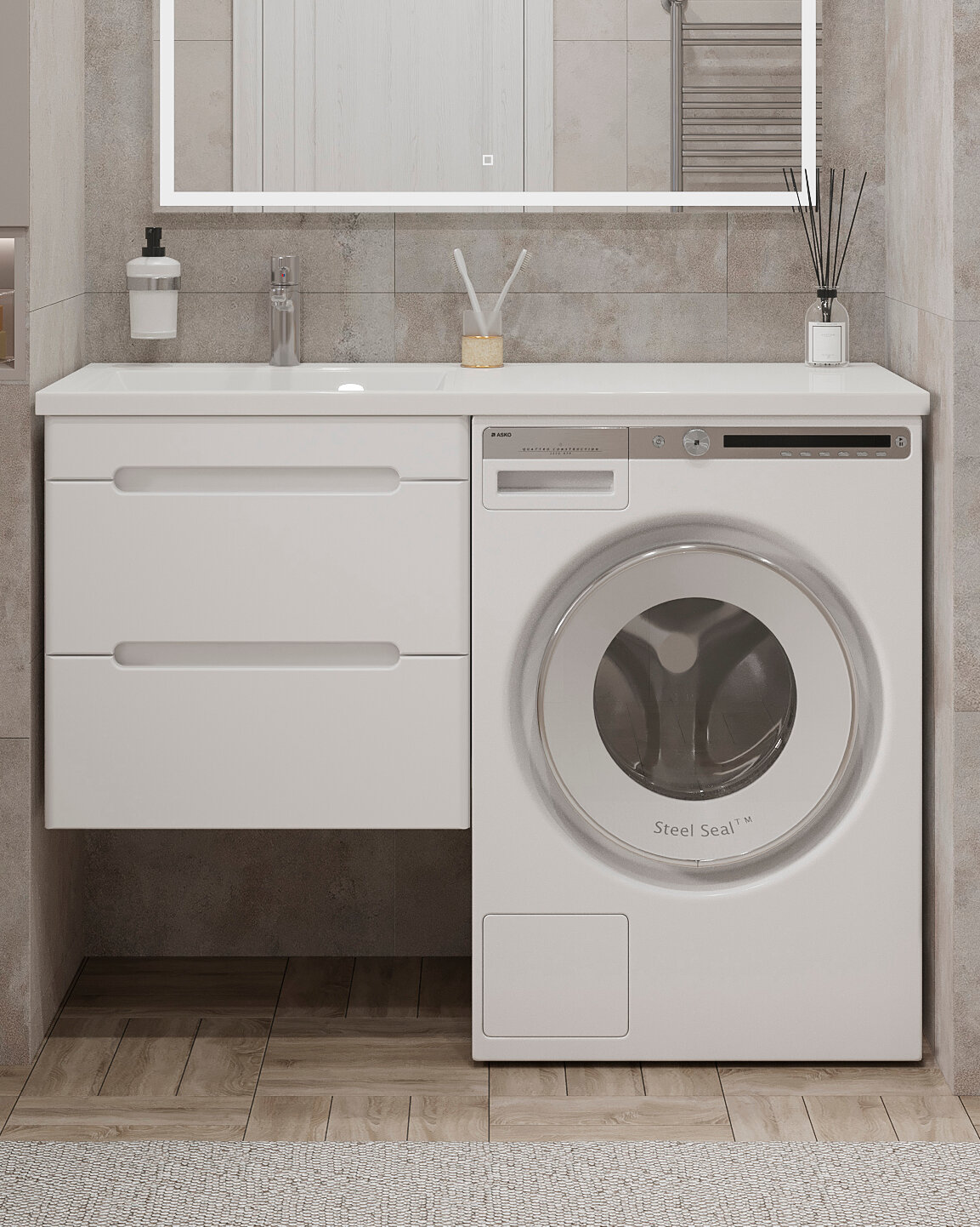 Тумба подвесная SanStar Толедо 50 без раковины для ванной комнаты, белая