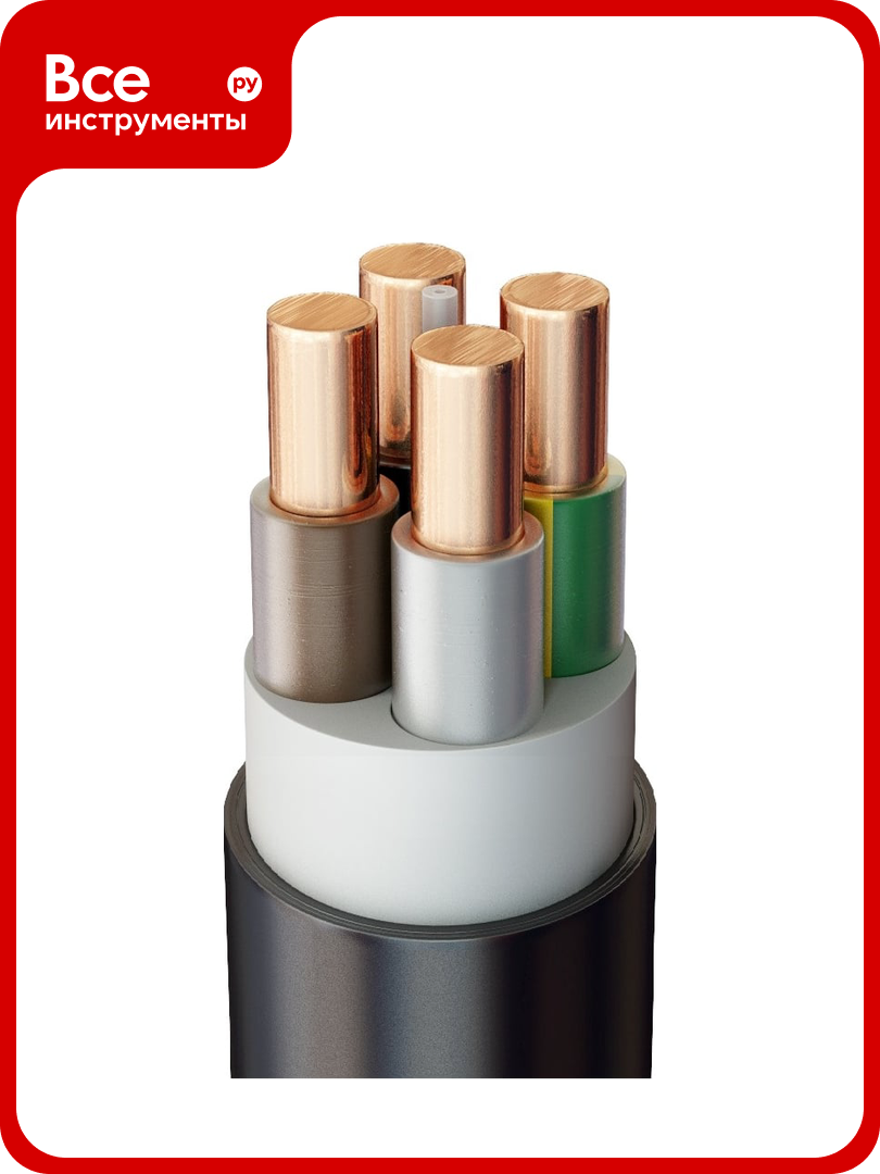 Кабель ВВГнг(А)-LS 4x2,5ок(N)-0,66 Угличкабель бухта 50 м P160240D2000110-05 для стационарной прокладки