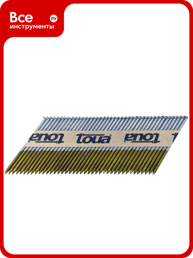 Гвоздь по дереву TOUA D34 2,87x63 мм, Ri MG, 3000 шт. 28763RIMG, Антикоррозийное покрытие 15 мкм