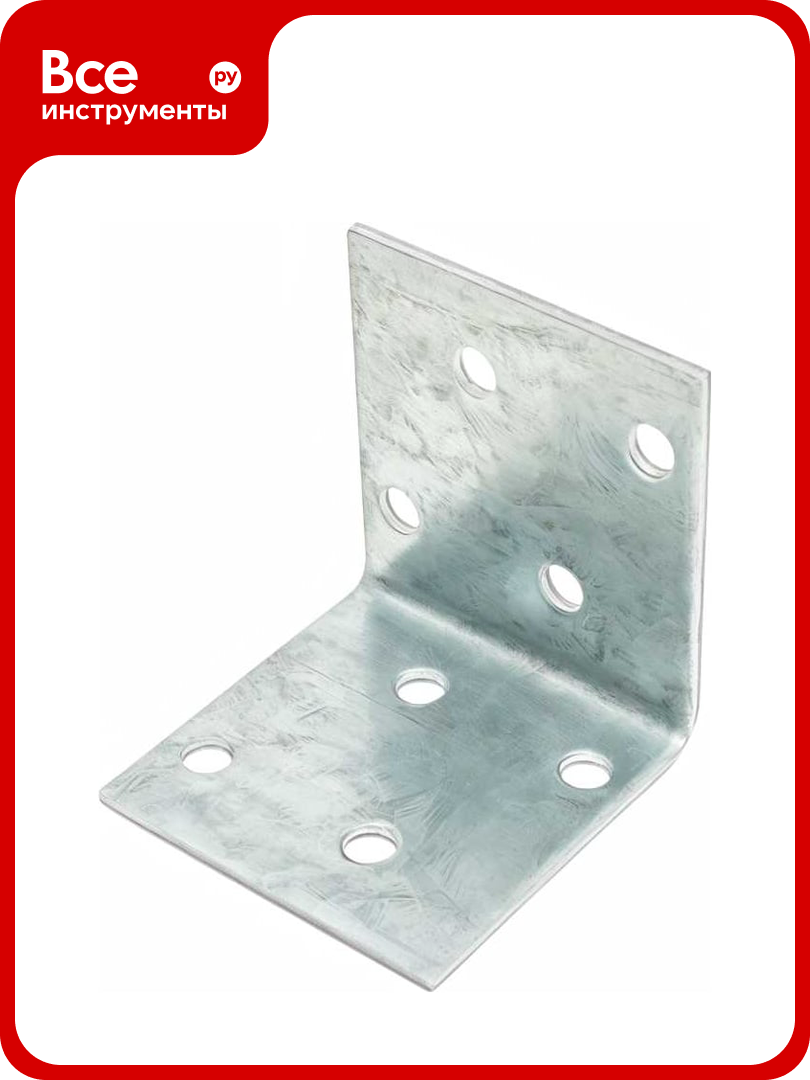 Крепежный уголок Gigant равносторонний 40x40x40х1.8 мм цинк 123881