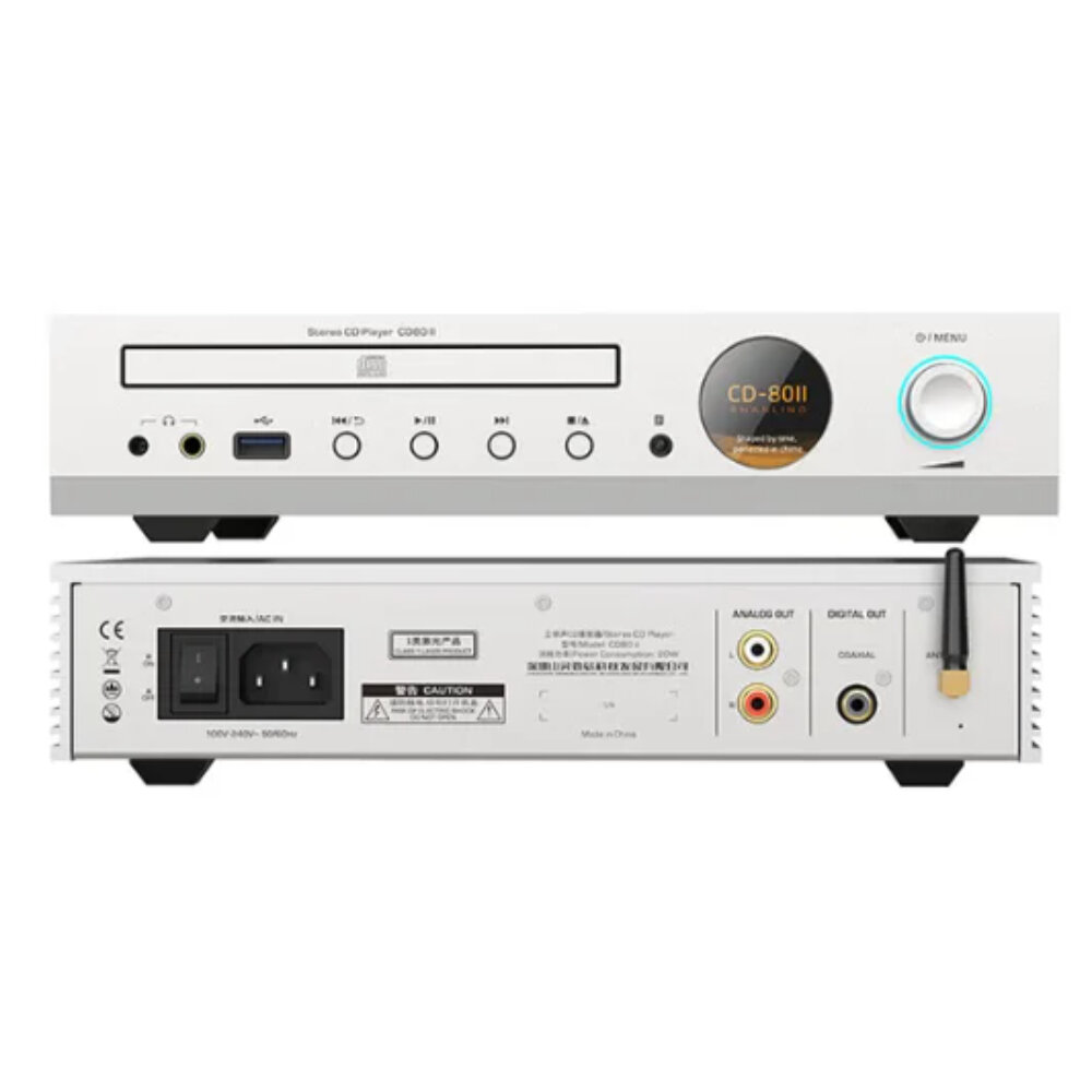 SHANLING CD80II Настольный CD-плеер, все в одном, с DAC CS43198, двойным усилителем SGM8262, Bluetooth 5.0, Hi-Res аудио усилитель