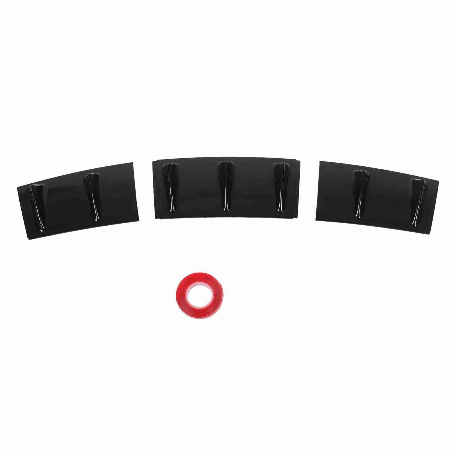 Универсальный задний спойлер Акулий плавник , диффузор, черный, 3 шт, дефлектор шасси, разделитель, крыло для Corolla, глянцевая отделка, внешний вид автомобиля