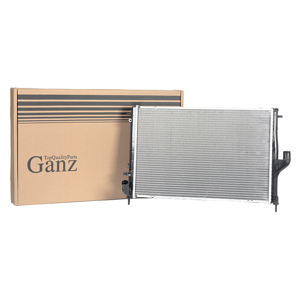 Радиатор LADA Largus (12-) алюминиевый RENAULT Logan/Sandero/Duster 1,6L 16V/LADA Largus GANZ GIF07136