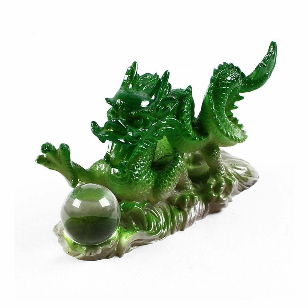 Статуя денежного дракона, меняющая цвет украшение для чая, офиса и дома, символ богатства и удачи по фэн-шуй