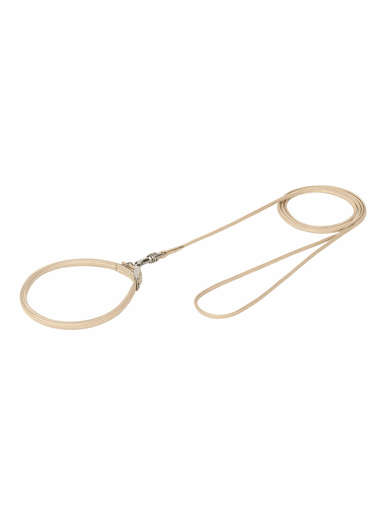 Набор ошейник с поводком для собак ZooOne, обхват шеи 23-26 см, длина поводка 1,2 м (слоновая кость) 78-2041