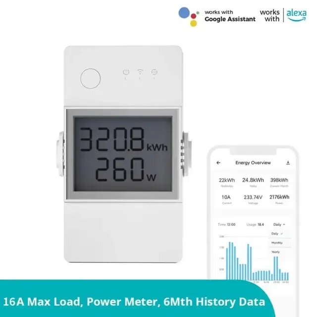 Умный Wi-Fi выключатель SONOFF POWR316D/POWR320D POWR316D
