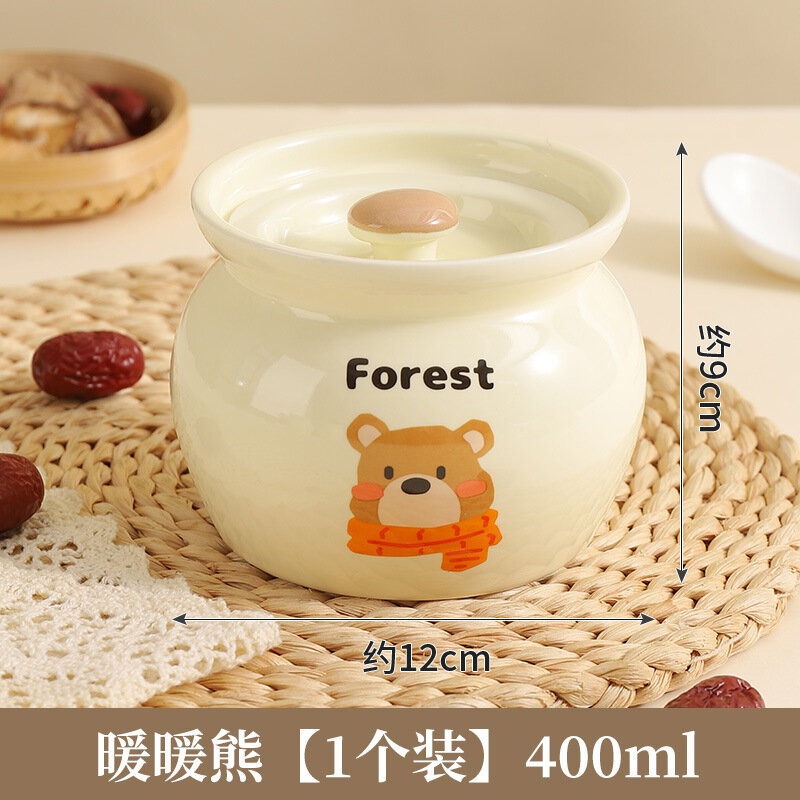 ⭐Оптовая керамическая кастрюля с тонкой ручкой для приготовления яиц на пару, универсальная домашняя кастрюля для птичьих гнезд, пищевая глиняная кастрюля для супа, маленькая кастрюля для тушения, тарелка для тушения⭐