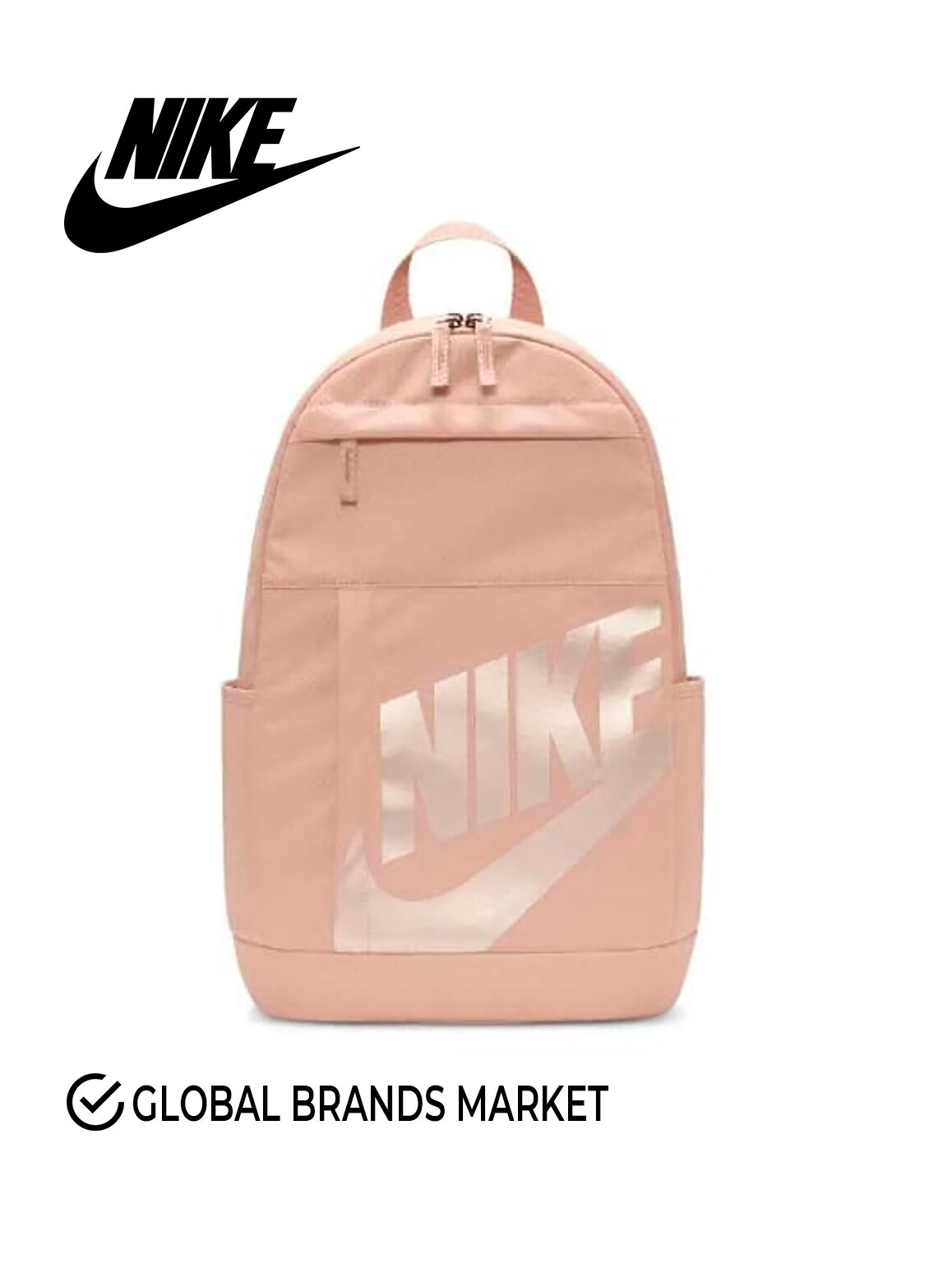 Рюкзак Nike Elemental, персиковый, унисекс, школьный/для студентов/повседневный/городской/спортивный, объем 21л