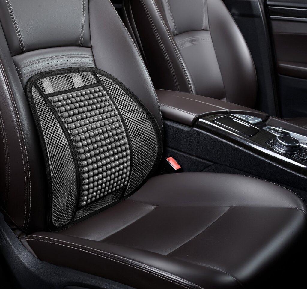 Подушка массажная ортопедическая под спину "PSV" P2008 шарики серый