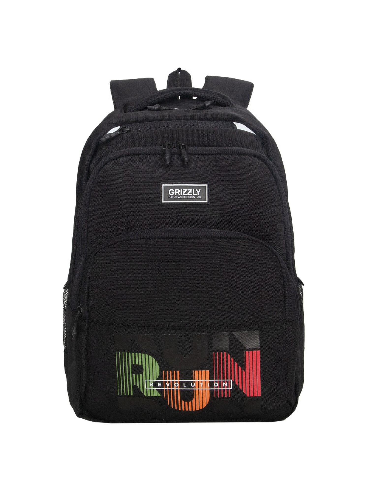 Рюкзак городской молодежный GRIZZLY, RU-530-6, черный, 32х45х23