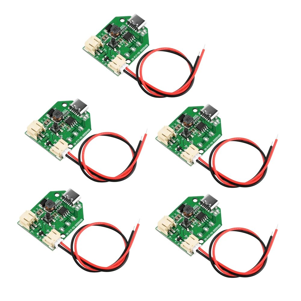 Плата управления портативным вентилятором с интерфейсом Type-C, 9В, с бесступенчатой регулировкой скорости (3 режима), для зарядки (5/1 шт.)