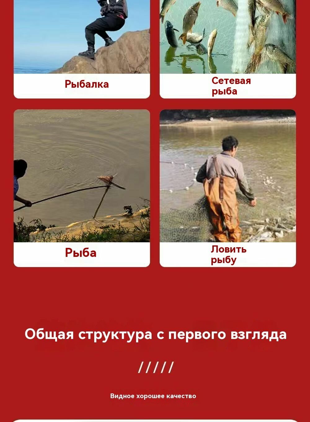 Садок — портативная сумка для защиты рыбы от сеток, нейлоновый чехол с оксфорд-краем и регулируемым шнурком, для рыбалки — фото 1