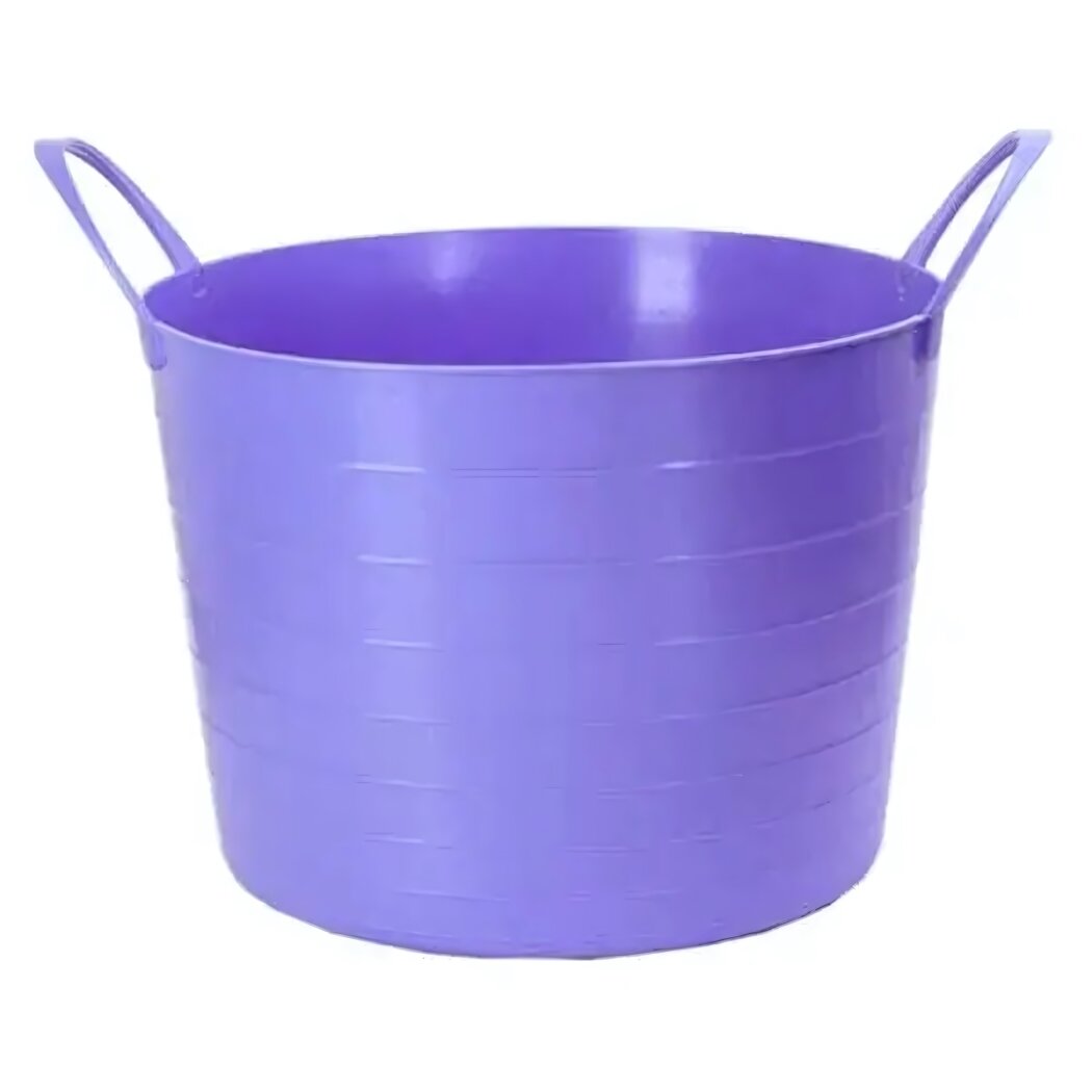 Таз-корзина мягкая 17 л, сиреневый, 24.5x33 см, пластик, для дома и дачи