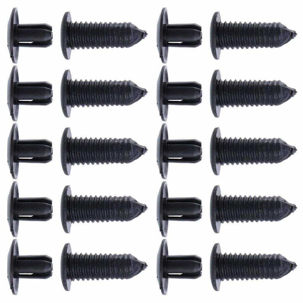 10шт Пластиковые заклепки 8мм для бампера, Черный