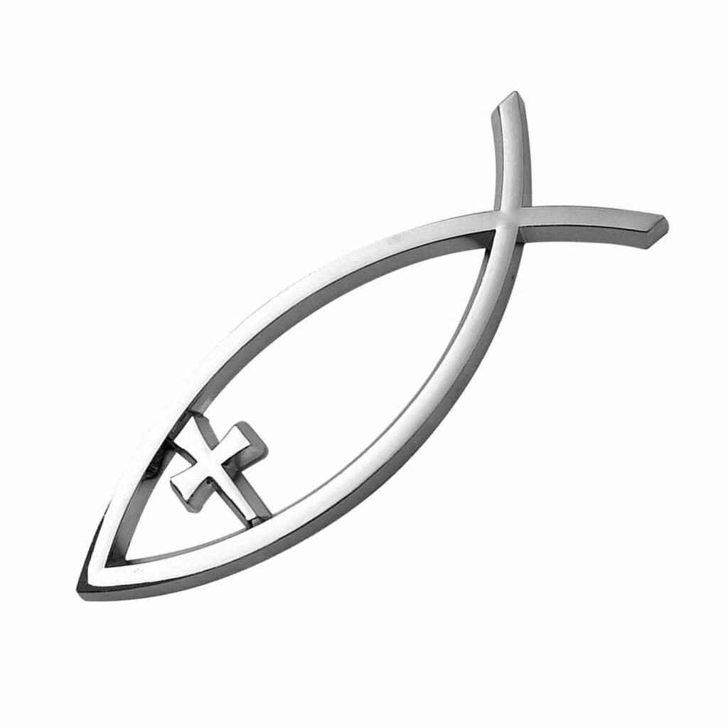 Наклейка с рыбой ихтис