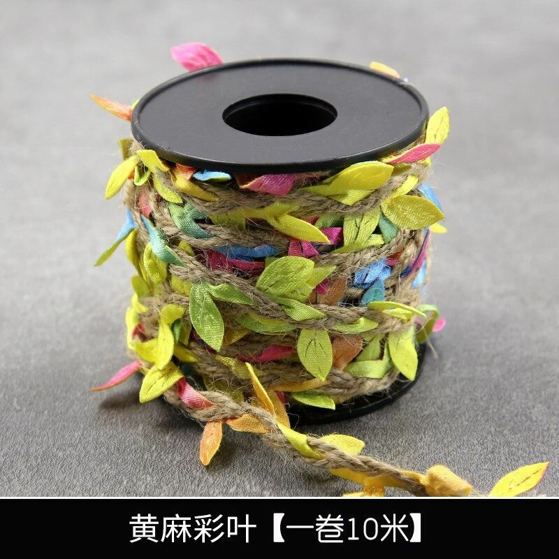 Лента из листьев мешковины, натуральная джутовая веревка из ротанга для настенного монтажа, для деревенской свадьбы, дома, сада, вечеринки в джунглях, декора для поделок своими руками