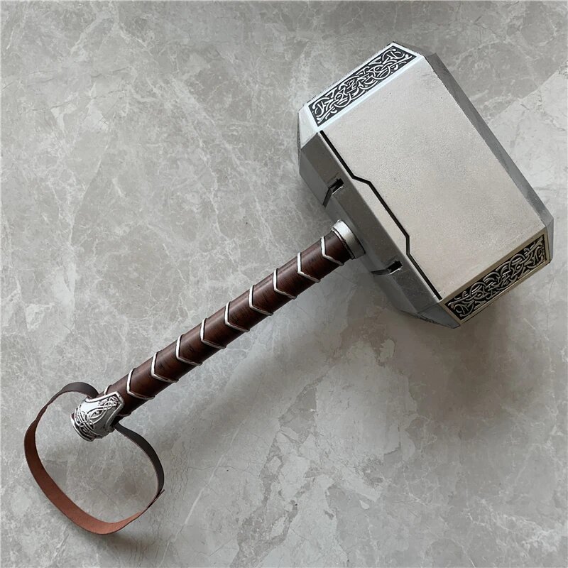MARVEL Молот Тора 44 см резиновый для косплея 14+ Серебряный, Hammer 45cm