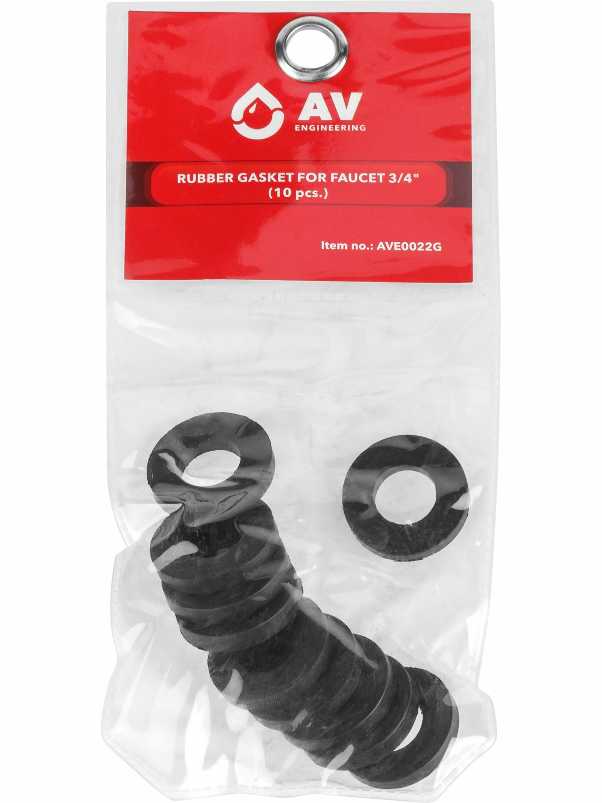 Прокладка резиновая для смесителя 3/4" AV ENGINEERING 10 штук, черные (AVE0022G)