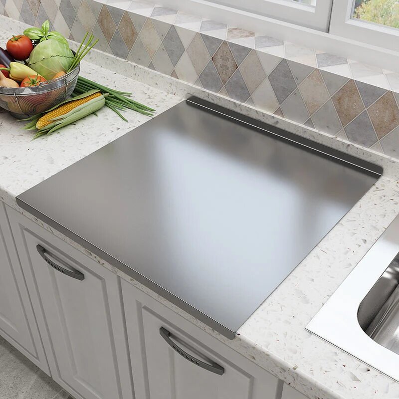 Нержавеющая стальная разделочная доска для кухни, большая доска для нарезки, теста и фруктов