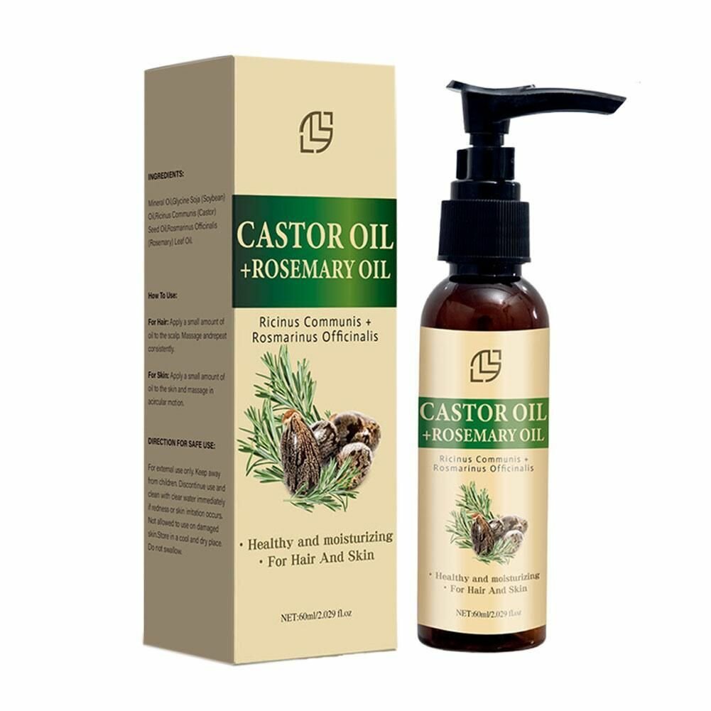 Массаж волос и тела со смесью касторового масла и розмарина