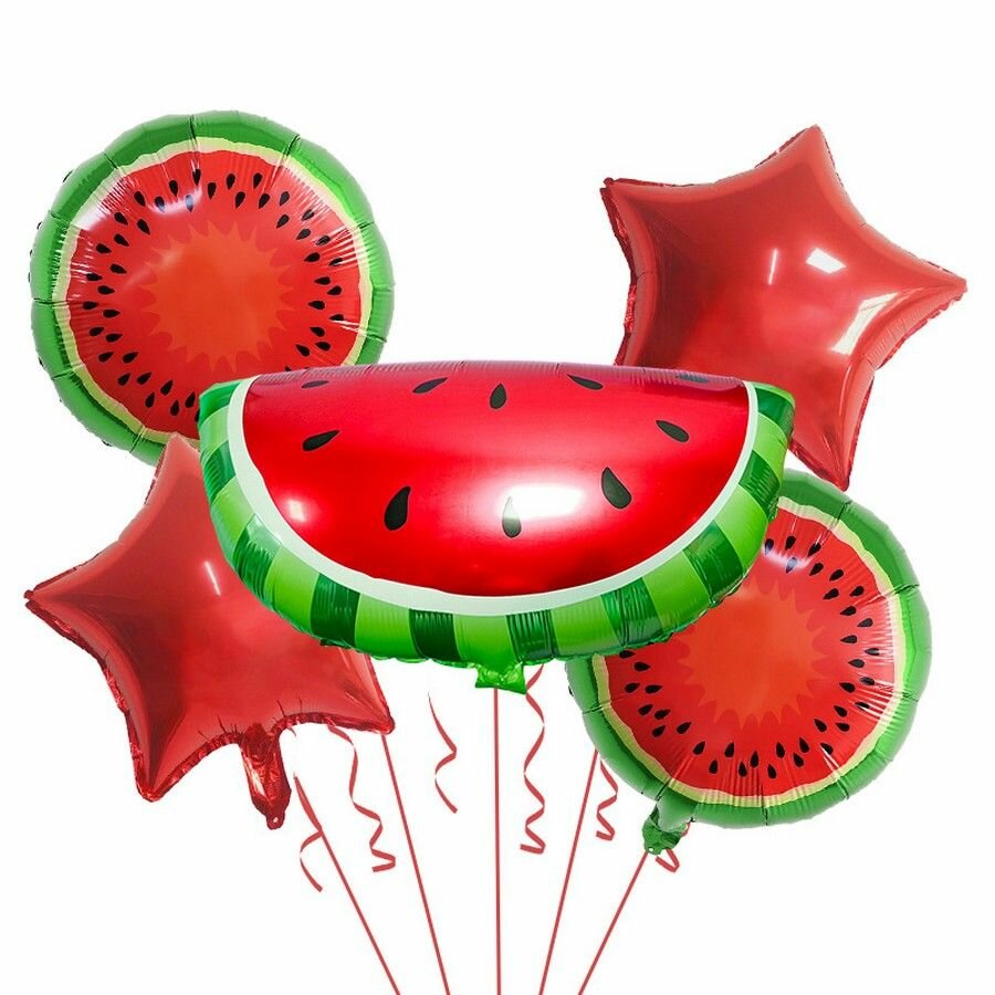 Воздушные шары Арбуз 5шт