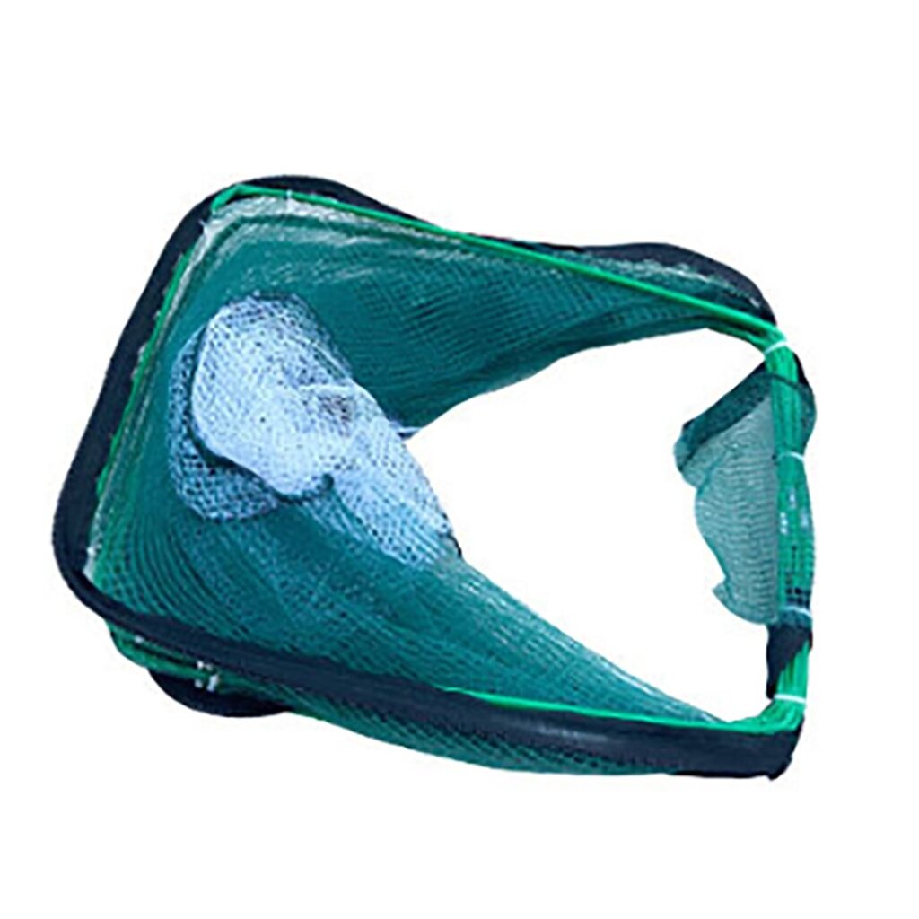 Складные рыболовные сети, сетки для креветок, ткань без узлов, 6 отверстий, диаметр 60 см