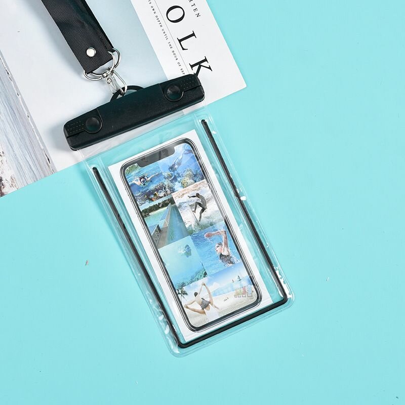 Водонепроницаемая сумка для телефона, светящаяся в темноте, водного парка, плавания и рафтинга, герметичный прозрачный чехол
