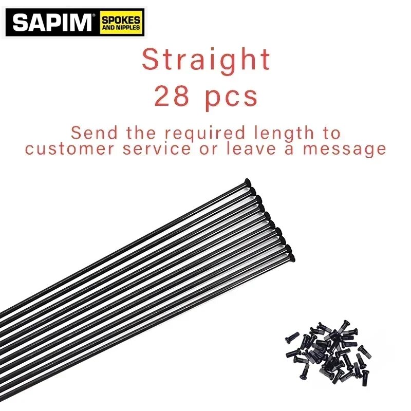 SAPIM Черный Лидер круглые спицы для велосипедов сталь 2,0 мм 100-310 мм Steaight 28pcs