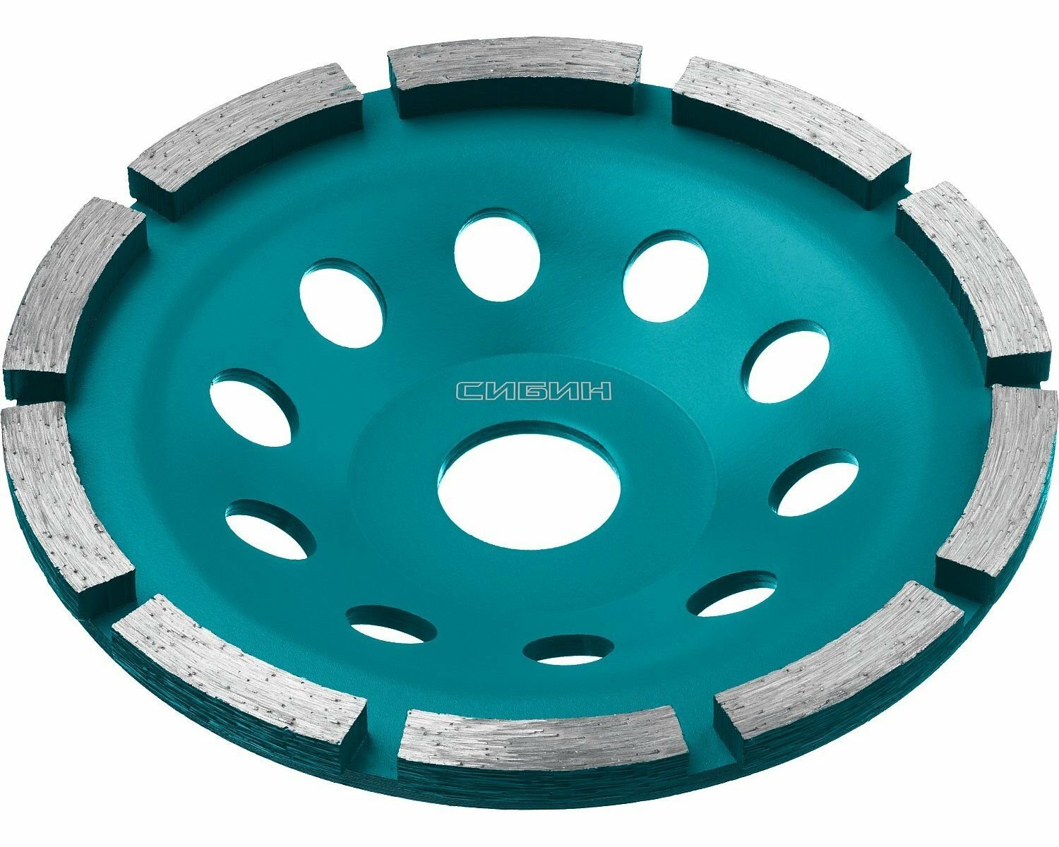 Однорядная алмазная чашка СИБИН d 125 мм посадочный диаметр 22 2 мм максимальная частота вращения 11370 об мин