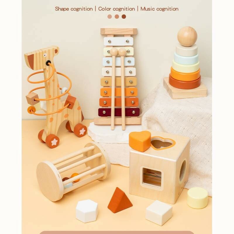 Детские деревянные обучающие музыкальные инструменты для творческих игр с прочной конструкцией
