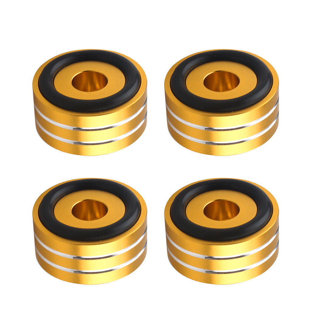 1 коробка из 4-х динамиков из алюминиевого сплава, амортизирующие ножные гвозди, золото