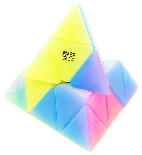 Головоломка пирамидка для спидкубинга QiYi MoFangGe Pyraminx QiMing Jelly Прозрачный