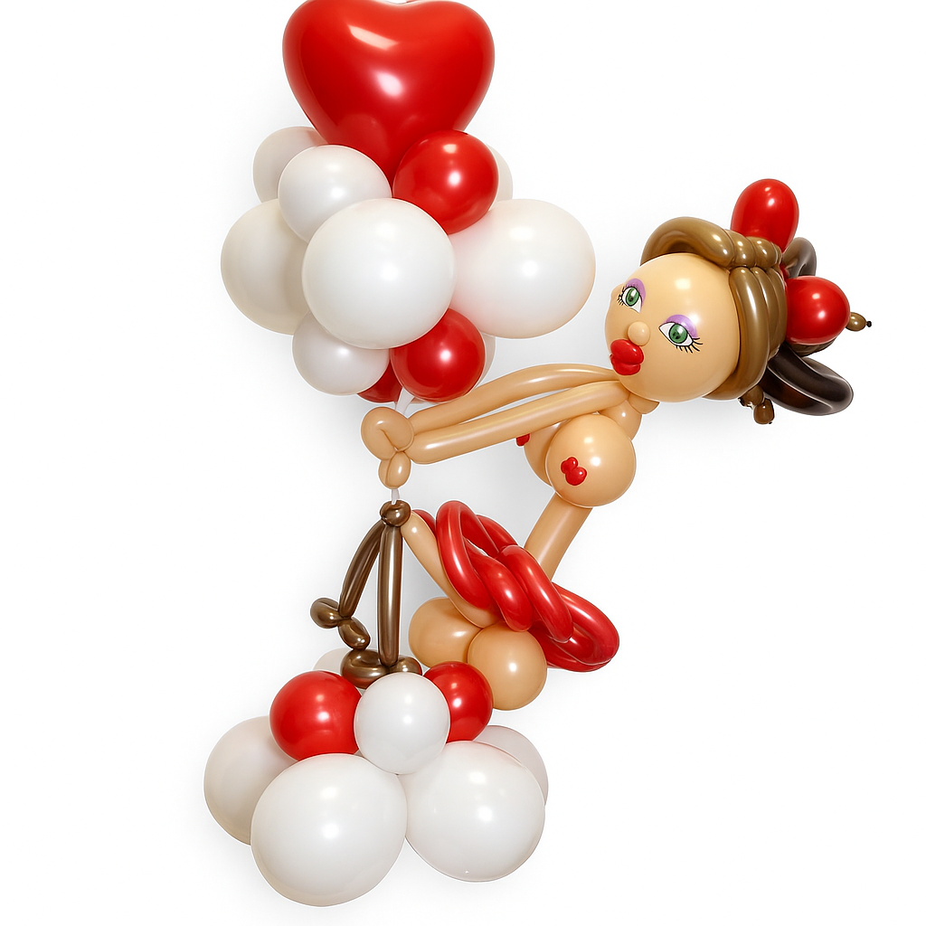 Фигура из шаров "Стриптизёрша"