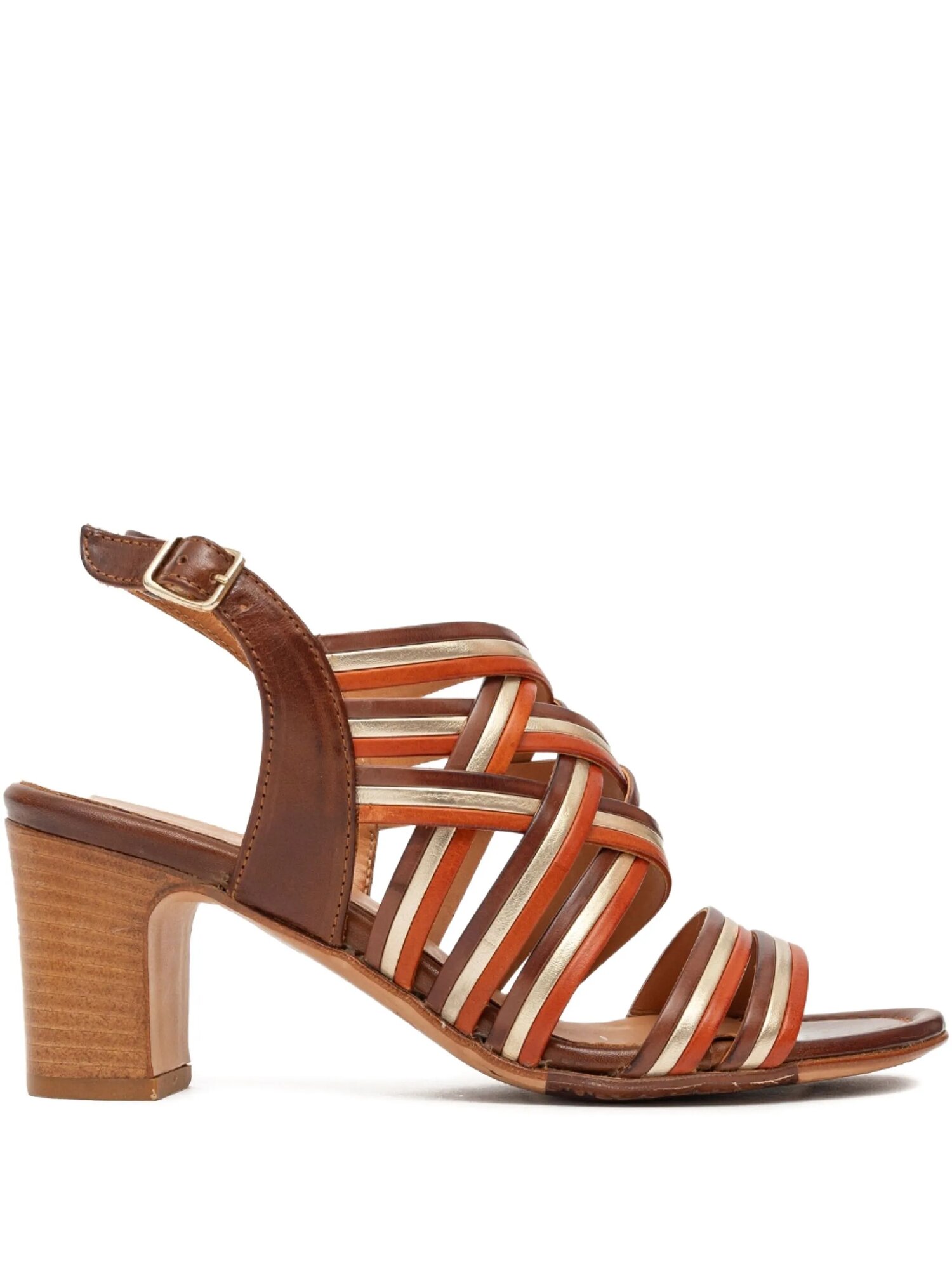 Босоножки 65mm leather woven-strap sandals