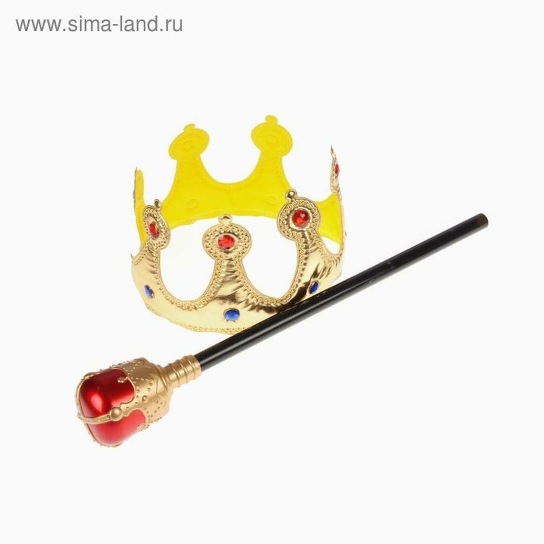Карнавальный набор ЛАС играс «Царский», универсальный, золотистый