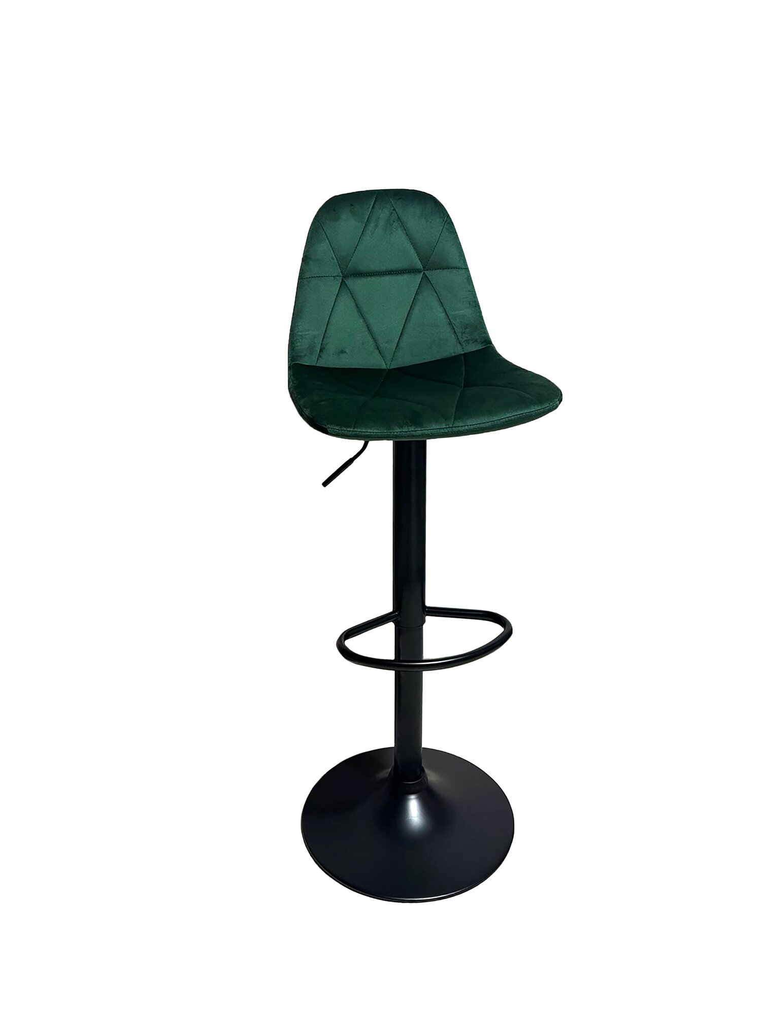 Стул INGEMAR, барный, регулировка высоты, зеленый, ткань/металл, 44 см х 40 см х 66/87 см