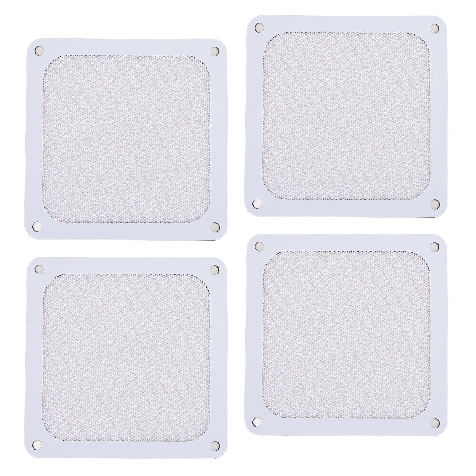 4 шт. пылевой фильтр для вентилятора ПК с магнитной рамкой 120 мм ПВХ компьютерный кулер вентилятор пылевой фильтр сетчатые решетки для курятника вентиляционный вентилятор белый