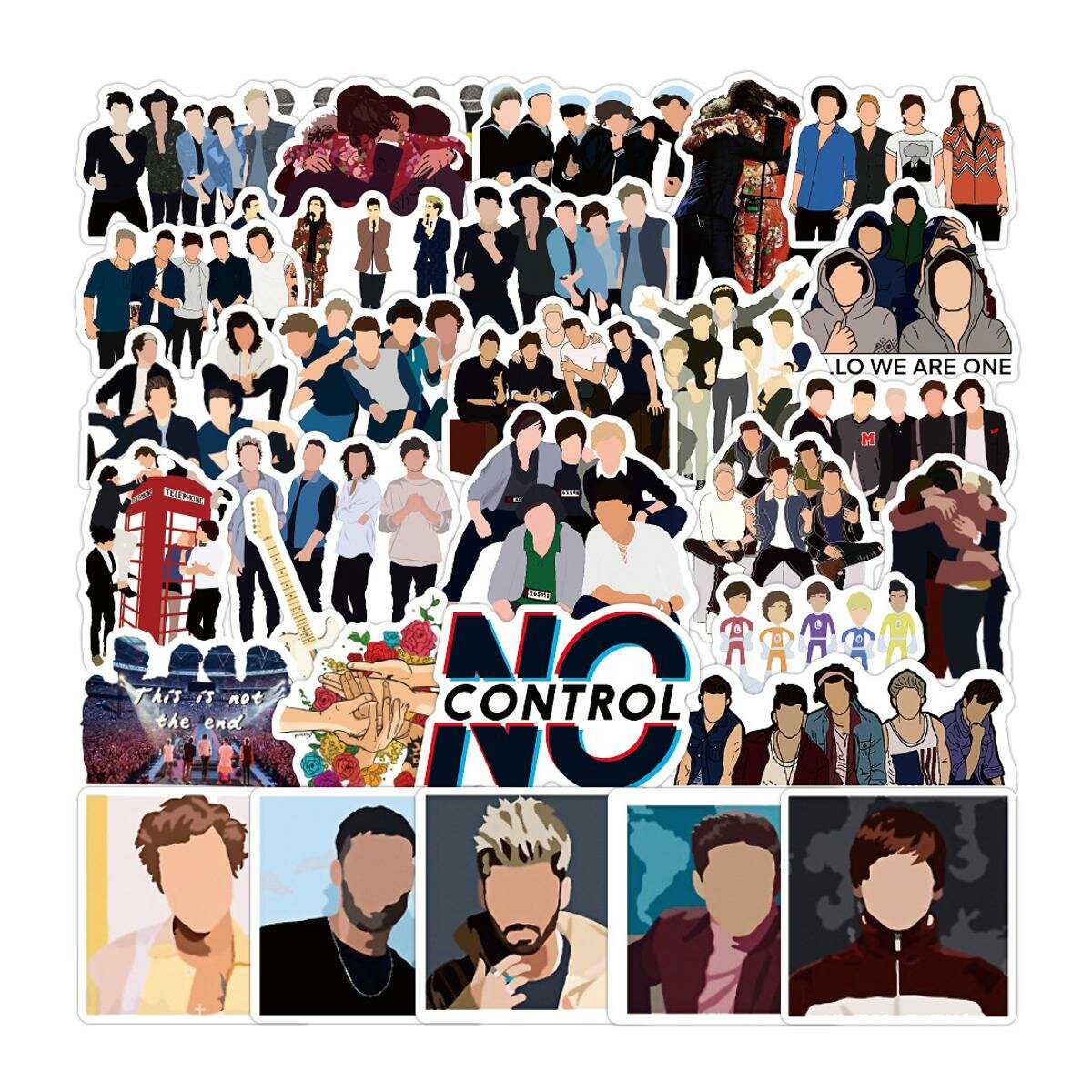 50 шт./упак. британский певец One Direction граффити наклейки для ноутбука скейтборда компьютера багажа наклейка игрушка