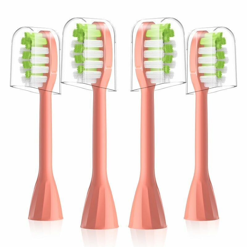 Сменные насадки для зубных щеток Мягкие насадки для электрических зубных щеток одной серии, розовый, 4шт