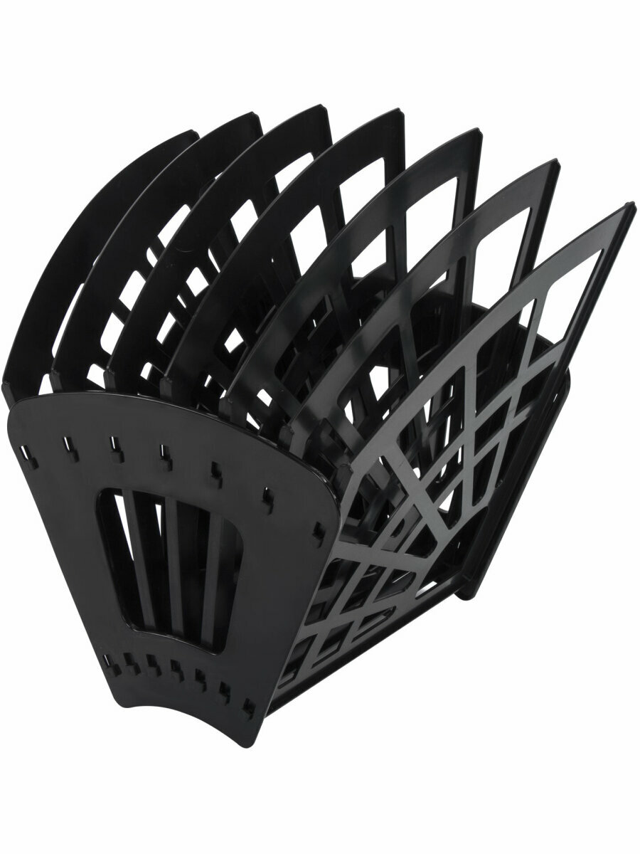 Лоток для бумаг веерный STAFF 7-ми секционный, 6 отделений, сетчатый, черный, 237023