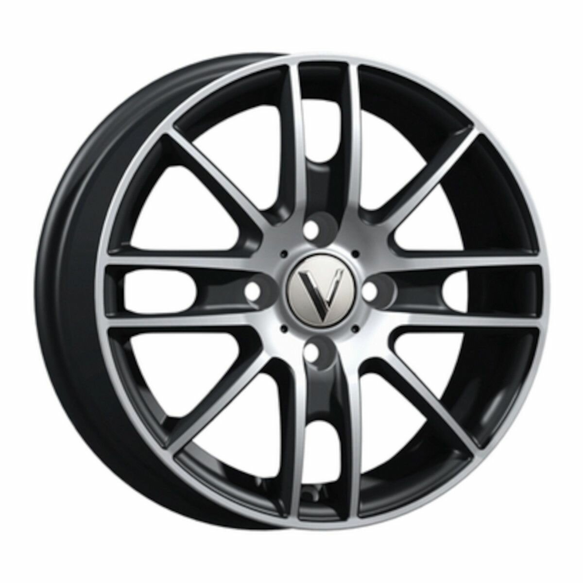 Диск автомобильный литой Вектор К184 16x6 5x114.3 et45 dia67.1 Алмаз черный
